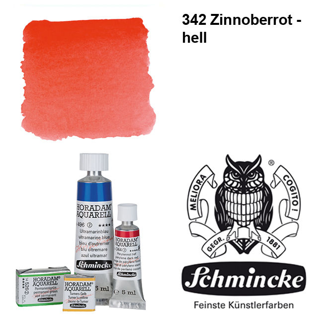 Horadam Aquarell 1/2 Näpfchen Zinnoberrot hell - Horadam 1/2 Näpfchen ...