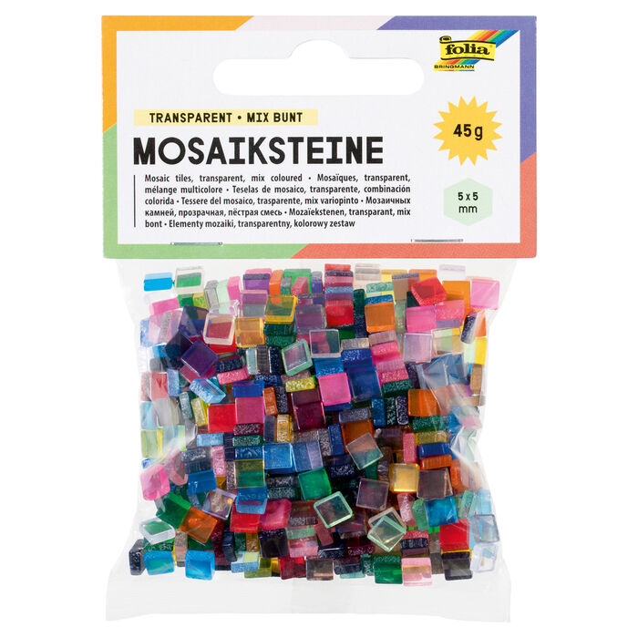 NEU Kunstharz Mosaiksteine Mix Frost, 45g / ca. 700 Stück, 5x5mm ...