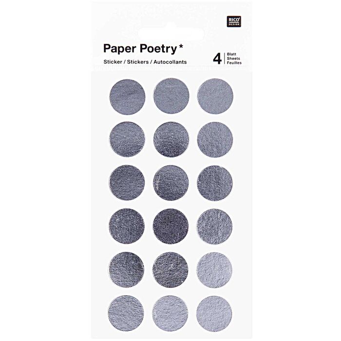 NEU Sticker Punkte, silber - Verschiedene Größen - Ziersticker aller ...