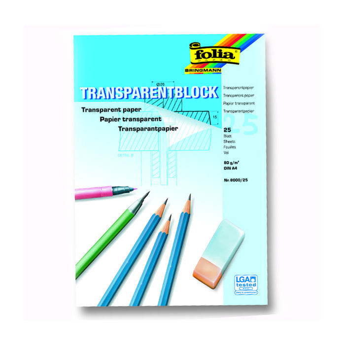 Architekten-Transparentpapier-Blöcke, 25 Bl. - Verschiedene Größen ...